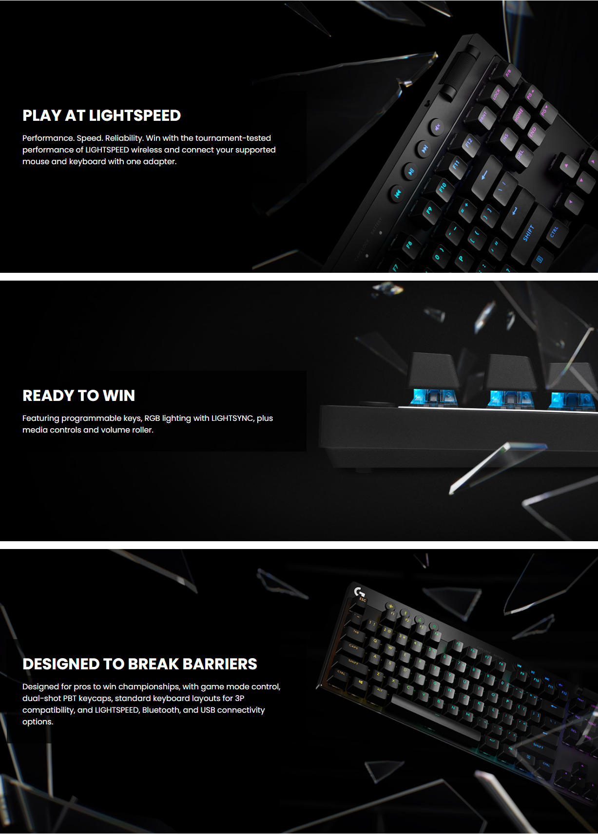 Logitech G PRO X TKL LIGHTSPEED Gaming Keyboard Black | BPC Technology