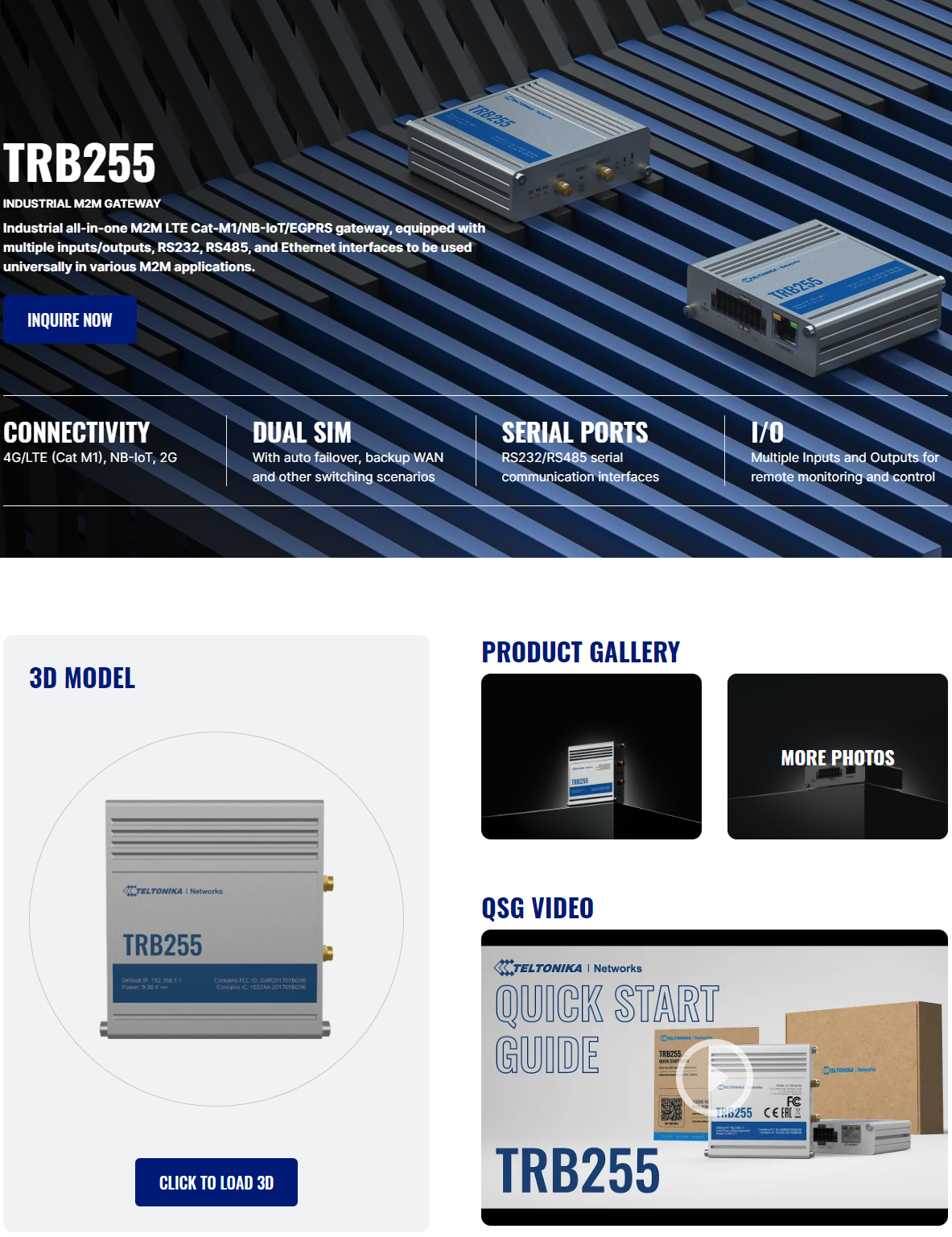 Teltonika TRB255 - Industrial Gateway equipped with a number of Input ...