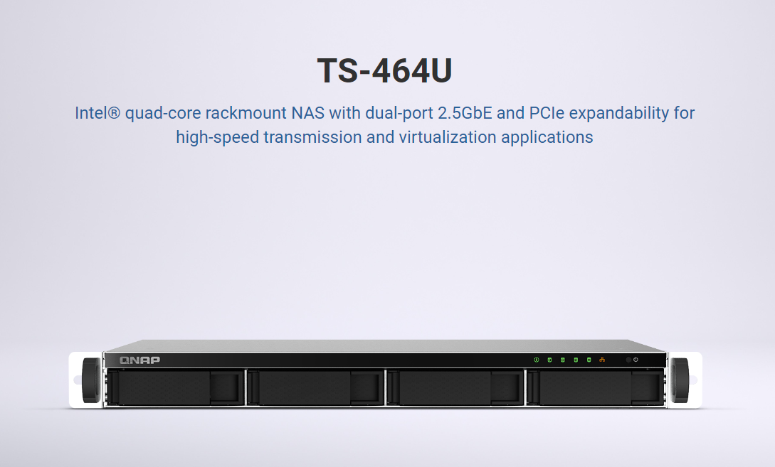 QNAP TS-464U-8G 4-Bay Celeron 1U Rackmount NAS | BPC Technology