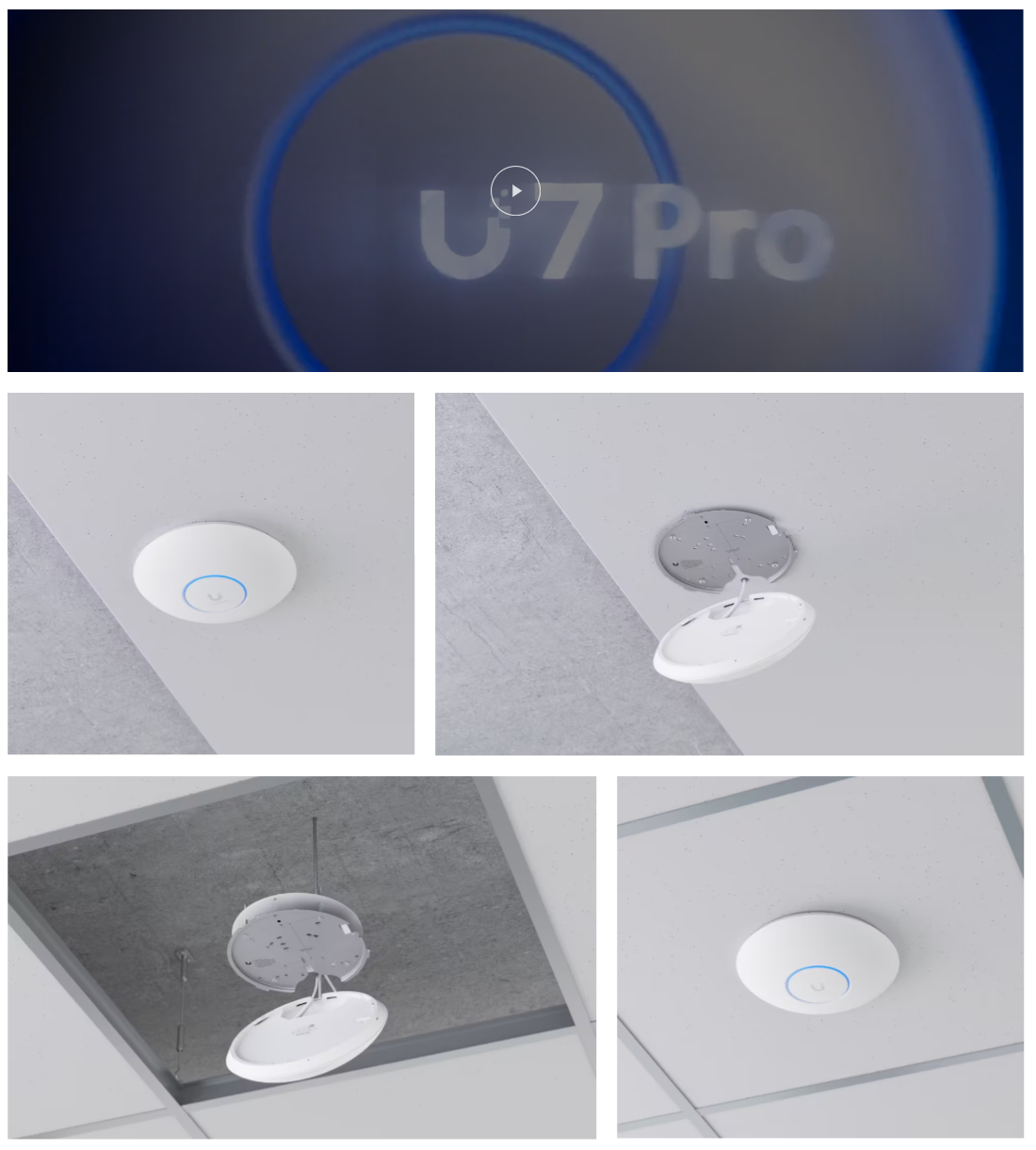 Ubiquiti Unifi U7-PRO WiFi 7 Wireless Access Point (No PoE Injector ...