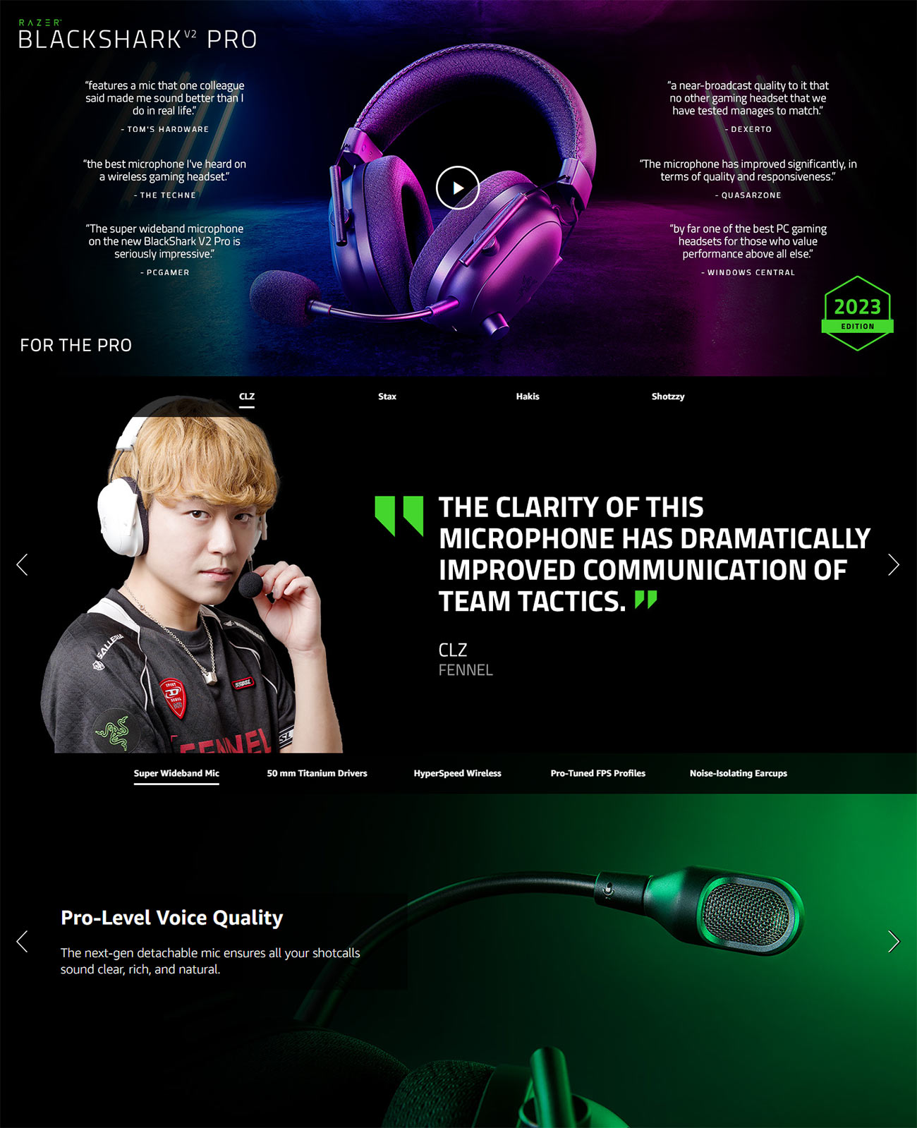 Razer BlackShark V2 Pro (PlayStation Licensed) - Wireless Console ...