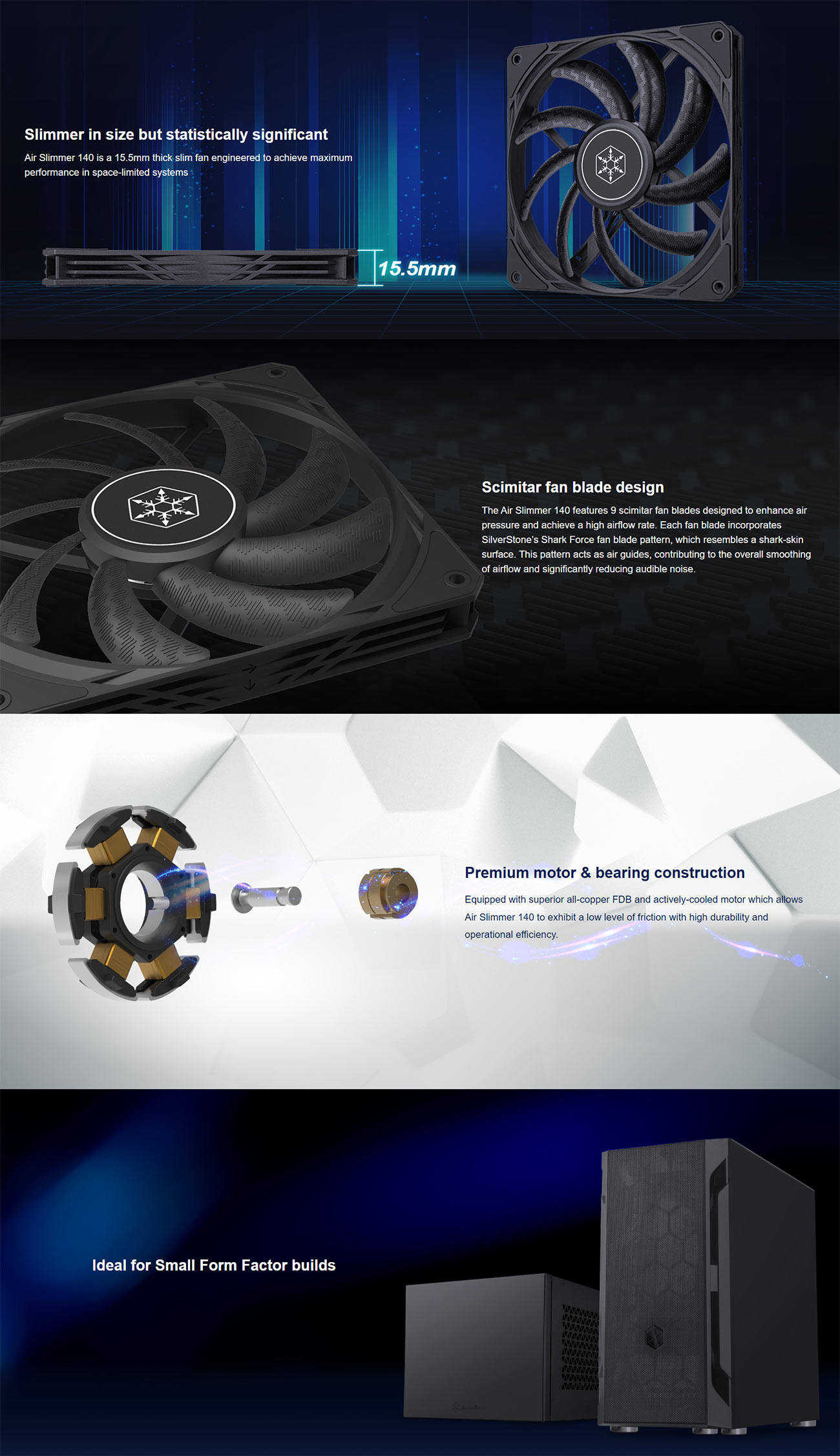 SilverStone Air Slimmer 140 Enhanced 140mm slim fan | BPC Technology