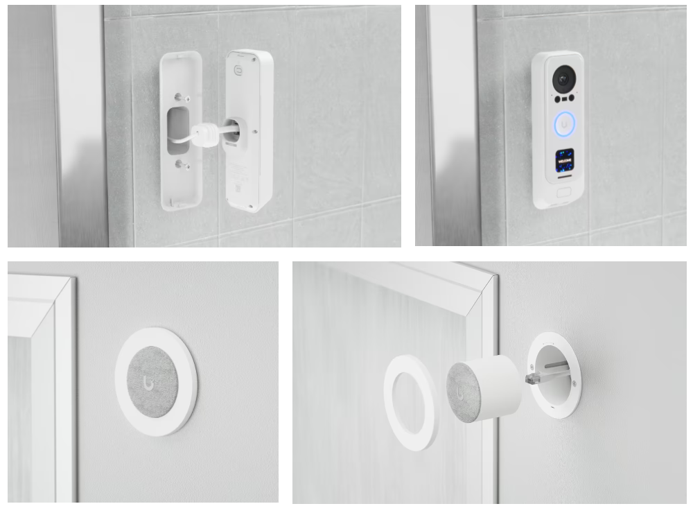 Ubiquiti UniFi Protect UVC-G4 Doorbell Pro PoE Kit-White, 5MP Night ...