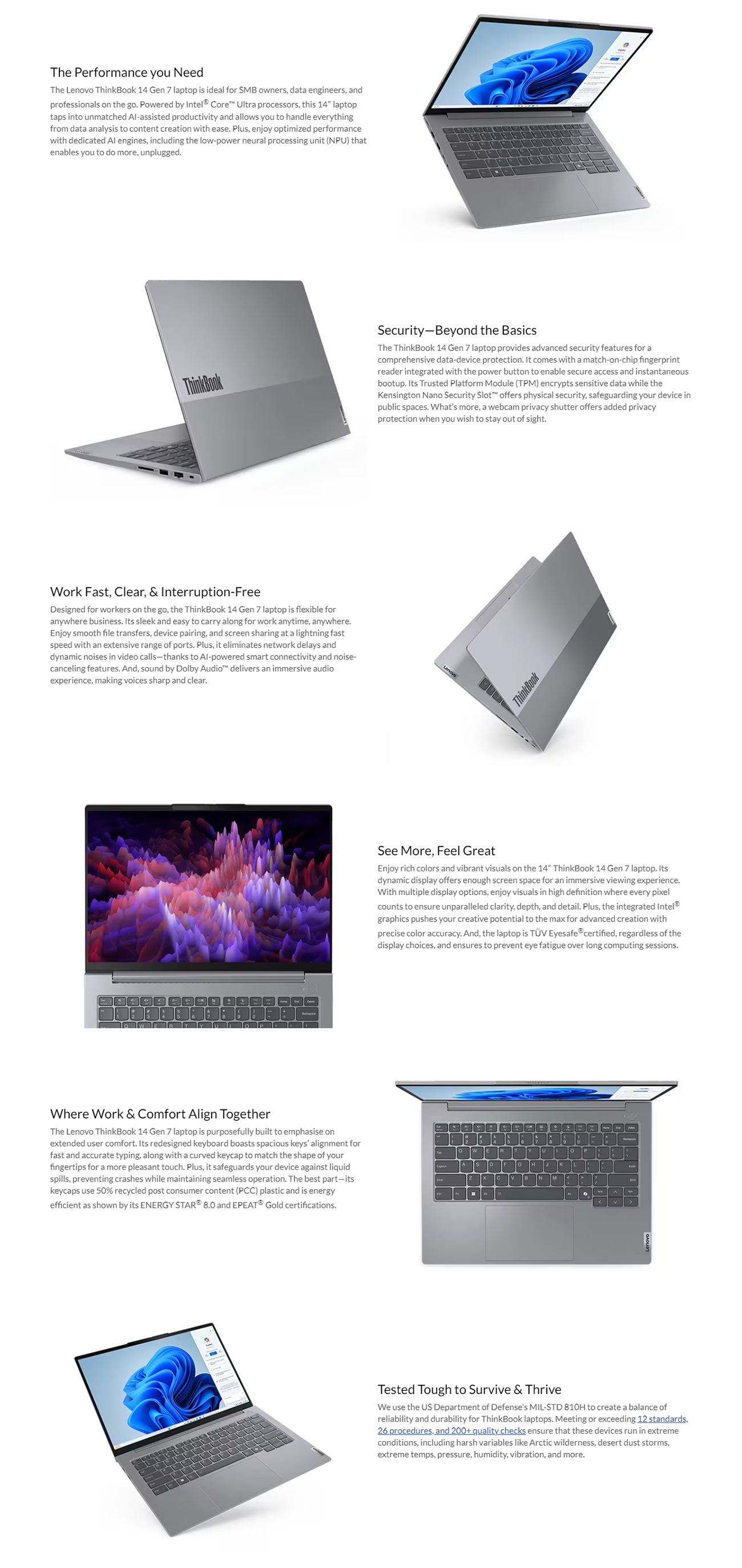 LENOVO THINKBOOK 14 G7 14" WUXGA, U7-155U, 512GB, 16GB, W11P, 1YOS ...