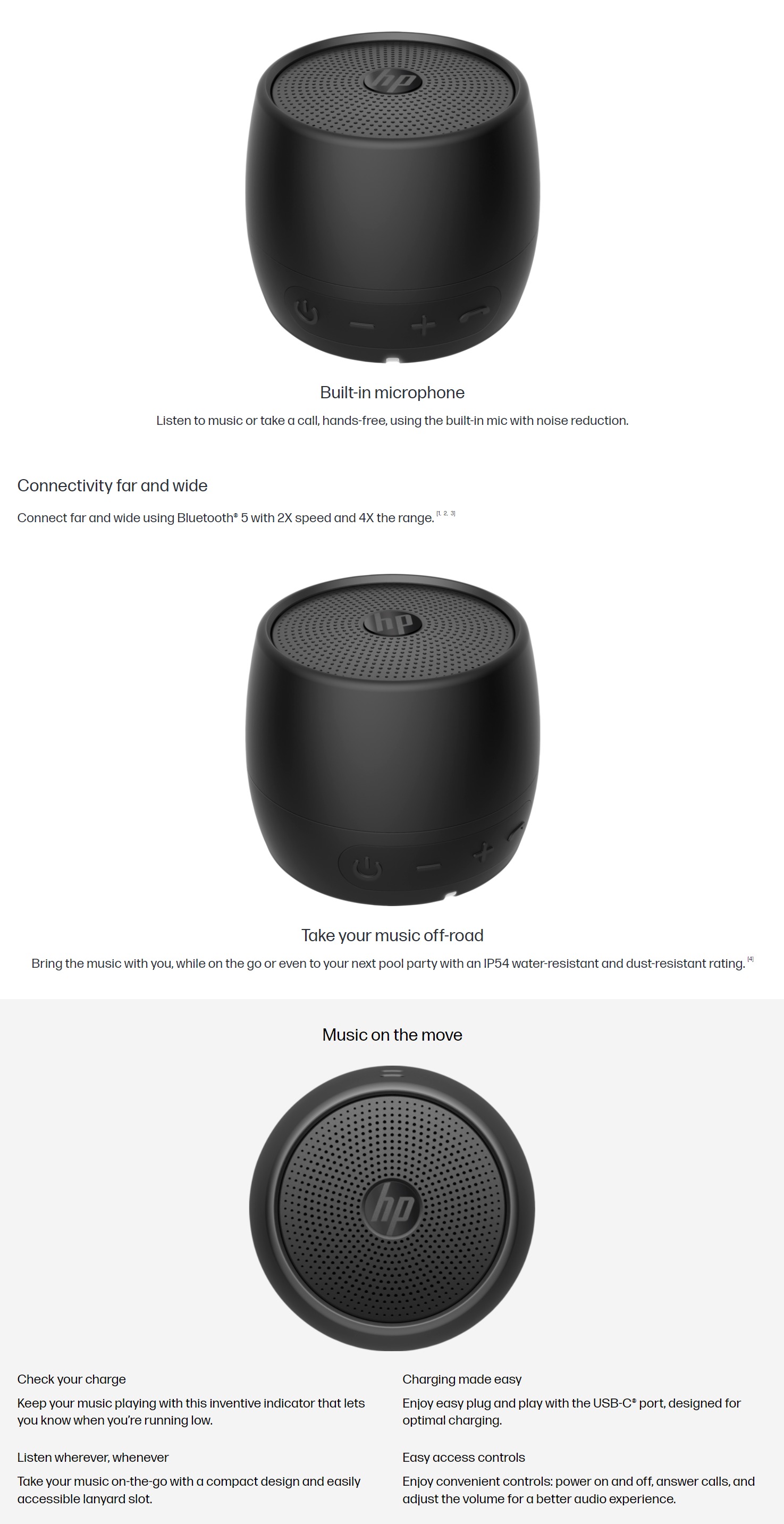 HP Bluetooth Speaker 360 (Black) | BPC Technology