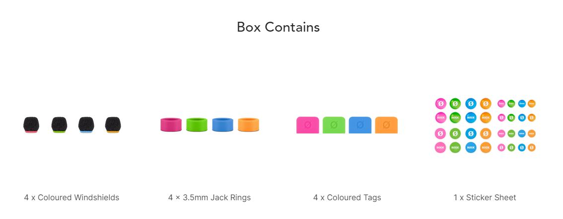 RODE COLORS3 Set 3 for Lavalier II and Wireless GO | BPC Technology