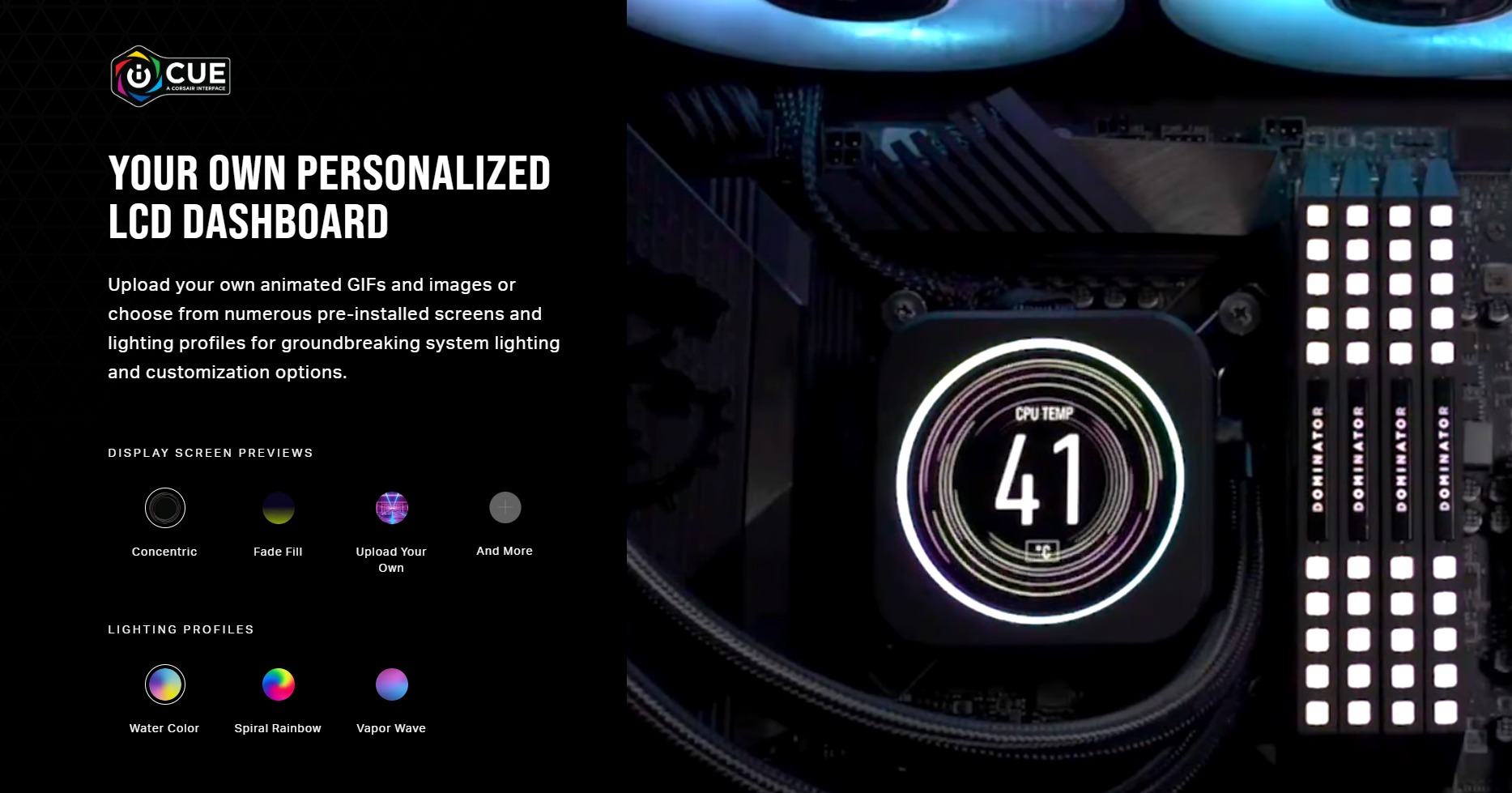 CORSAIR iCUE H100i ELITE LCD XT Liquid CPU Cooler | BPC Technology