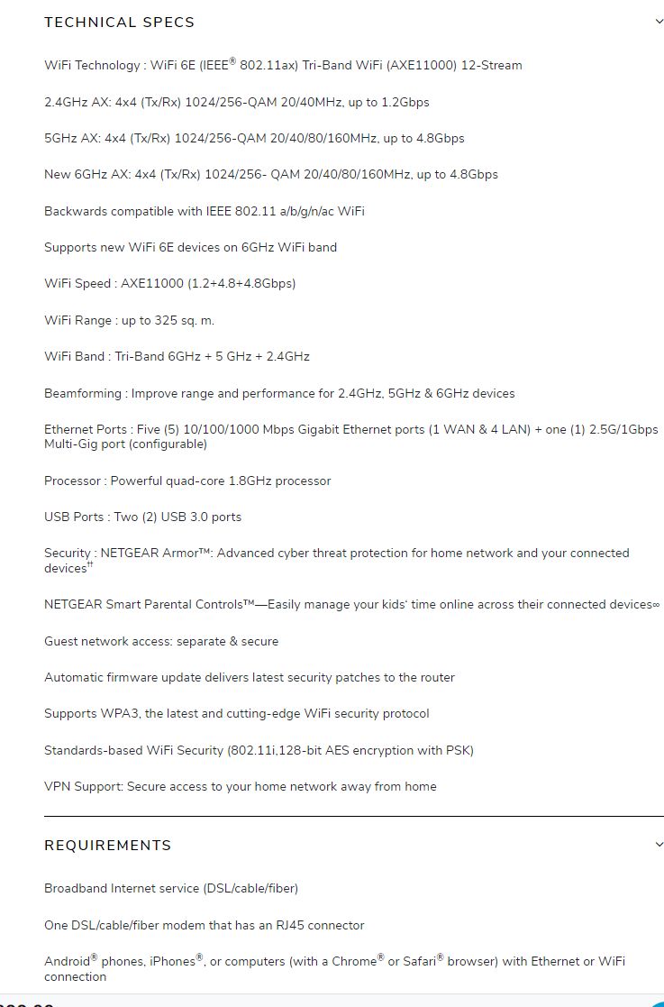 NETGEAR RAXE500 Tri-Band WiFi 6E Wireless Router | BPC Technology