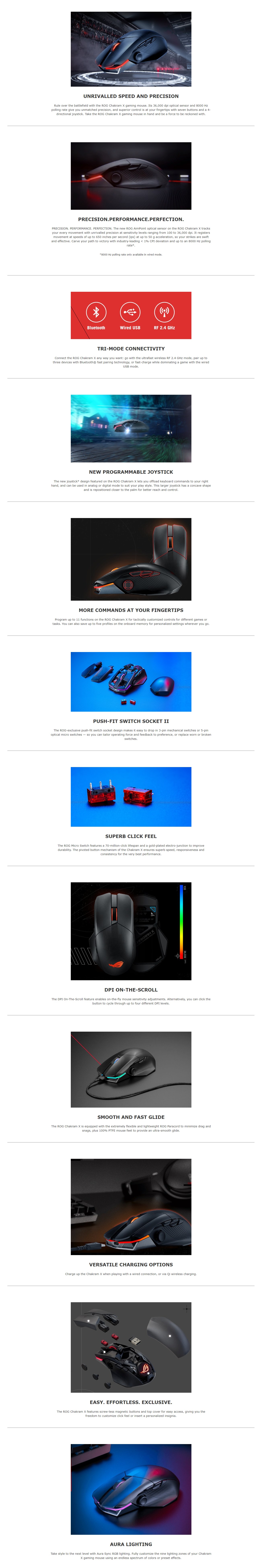 ASUS P708 ROG Chakram X Origin RGB Gaming Mouse, 36,000dpi, ROG ...