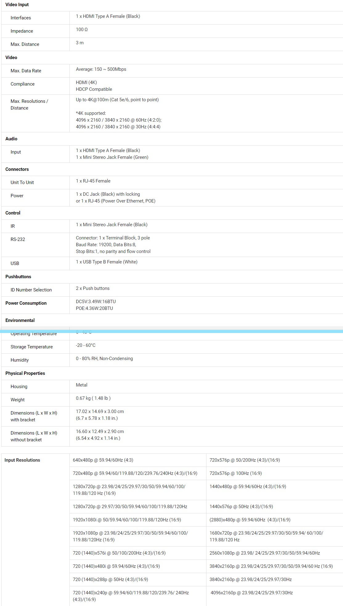 Aten (VE8952T-AT-U) 4K HDMI over IP Transmitter with PoE | BPC Technology