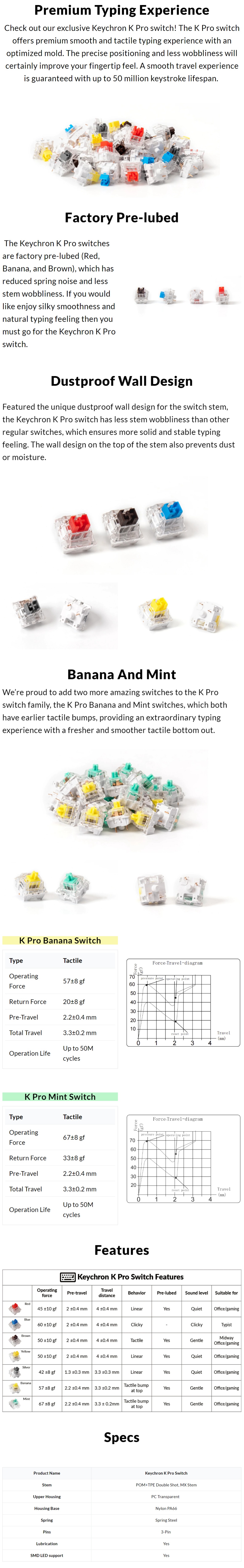 Keychron K Pro Switch - Brown / 110 Switches (G3) | BPC Technology