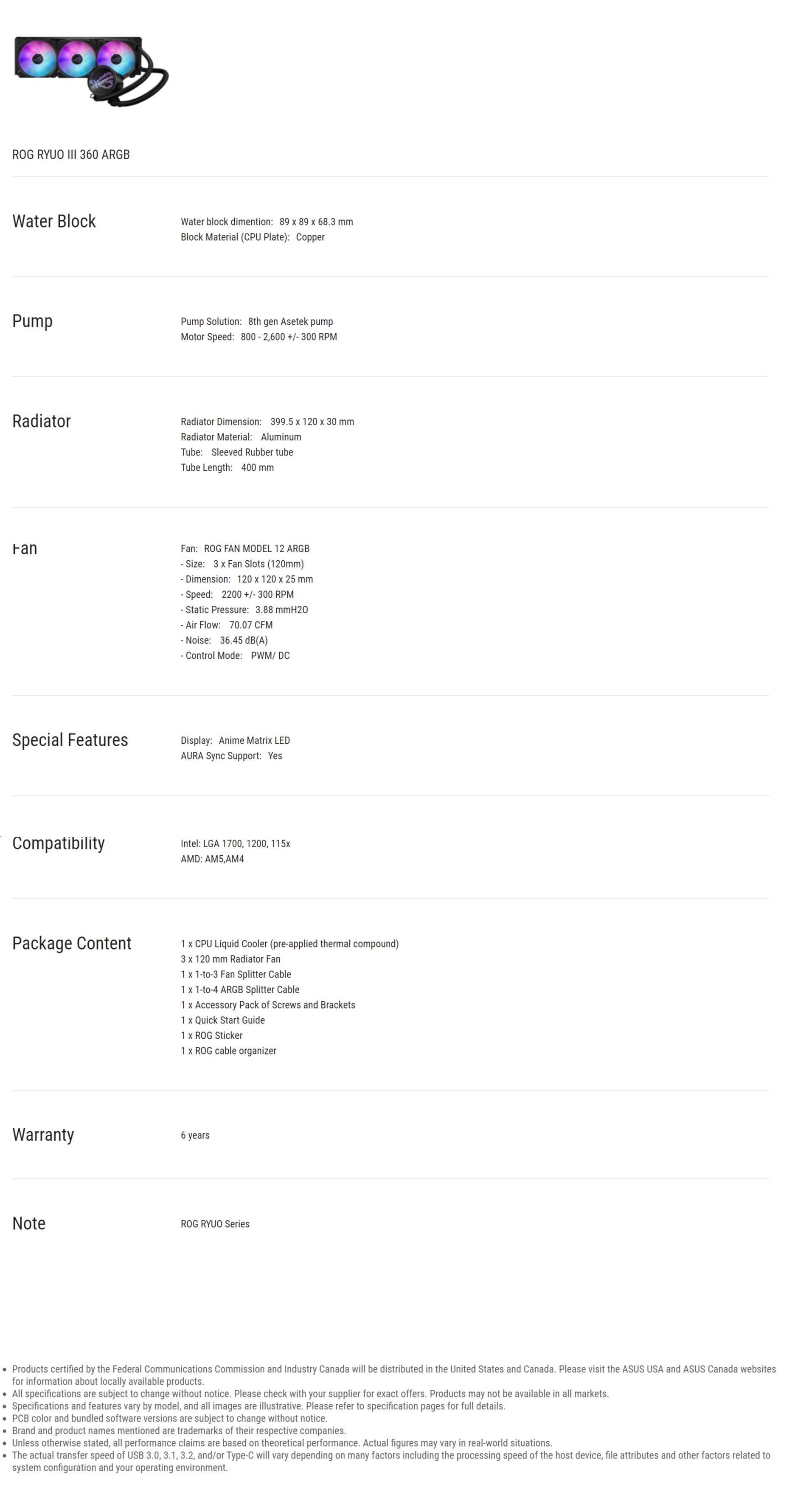 ASUS ROG RYUO III 360 ARGB AIO COOLER | BPC Technology