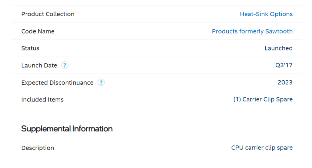 Intel CPU Carrier Clip AXXSTCPUCAR | BPC Technology