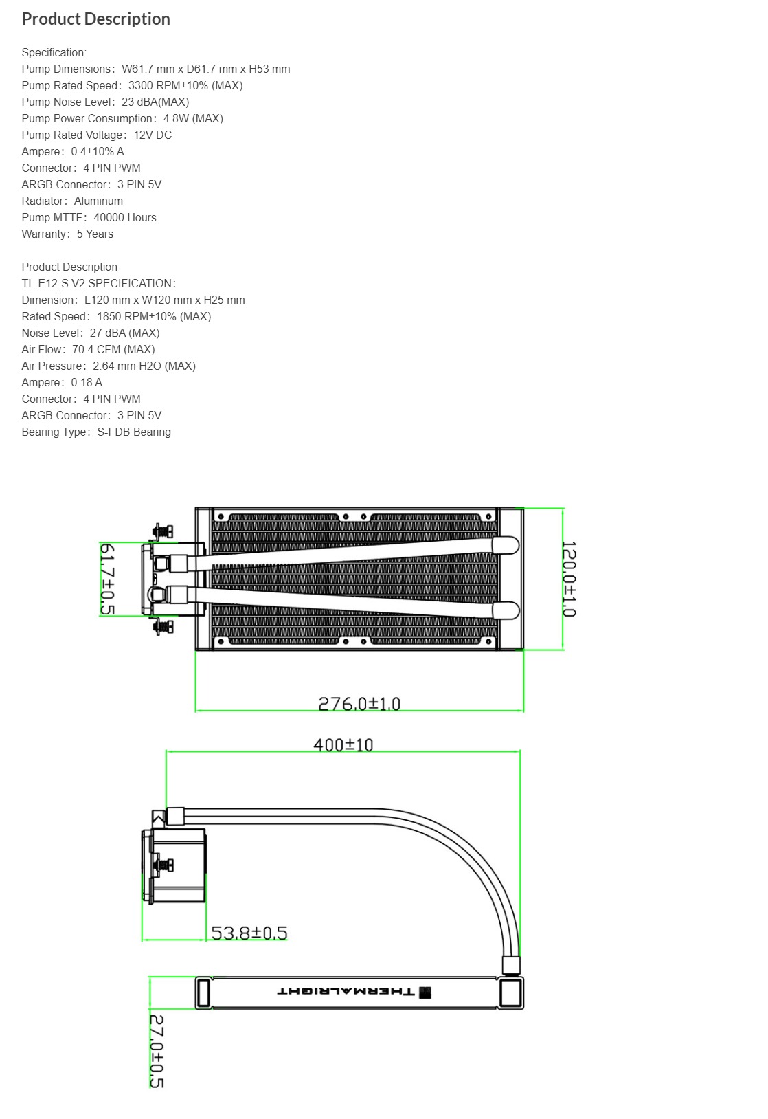 Thermalright Frozen Prism 240 ARGB AIO Liquid Cooling - Black | BPC ...