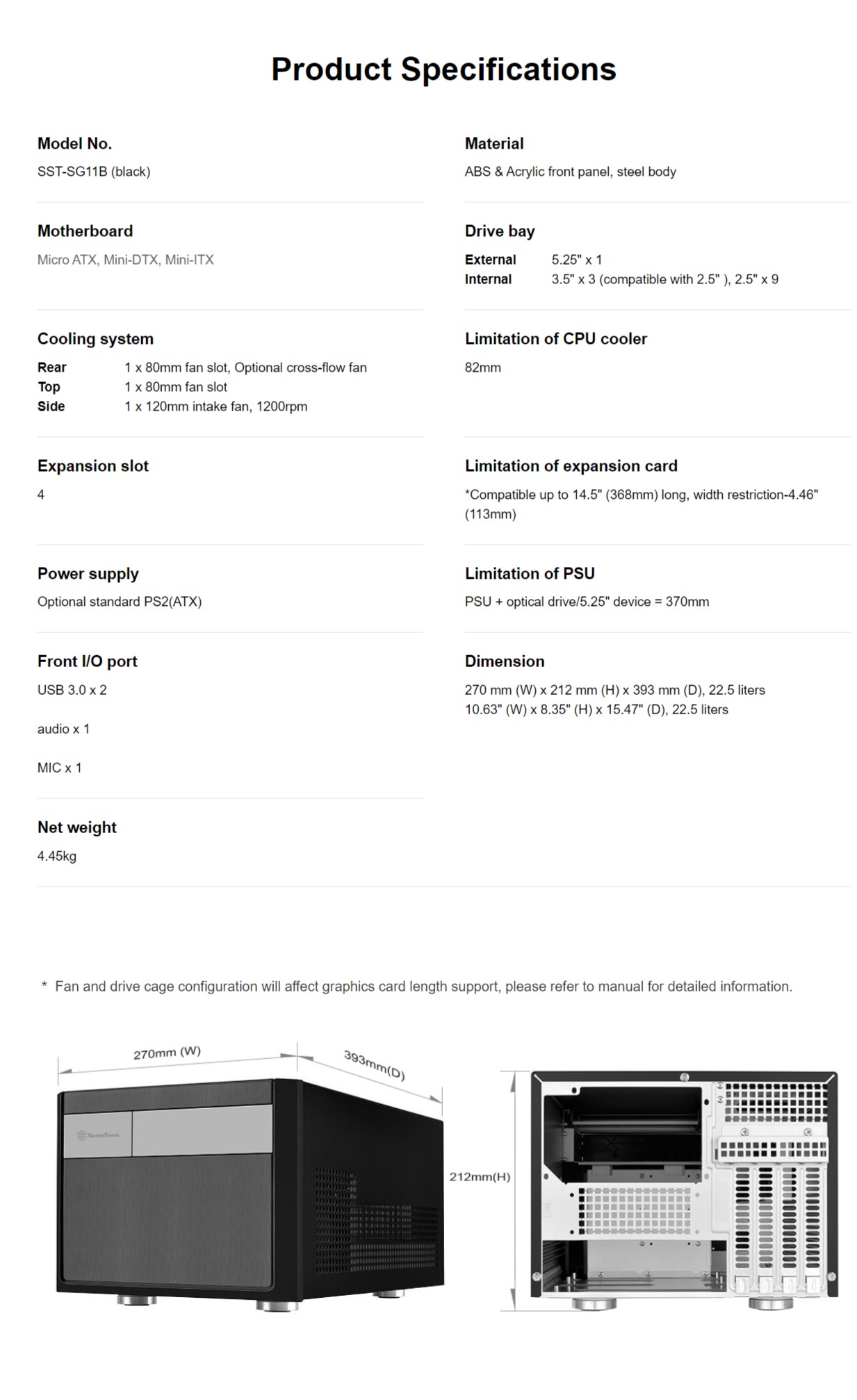 SilverStone Sugo Series SG11 Black Case | BPC Technology