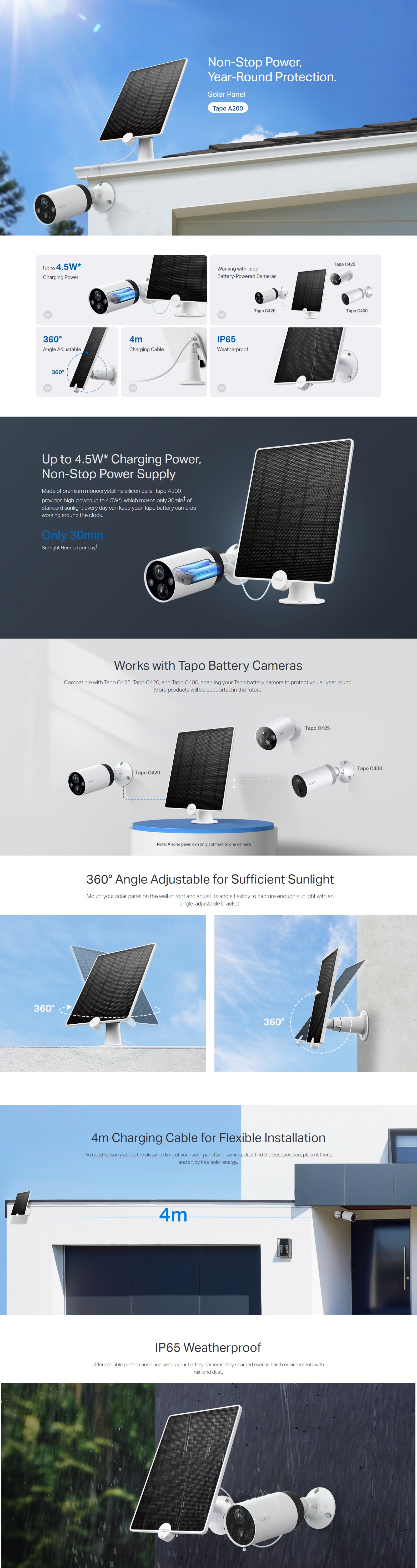 TP-Link Tapo A200 Tapo Solar Panel | BPC Technology