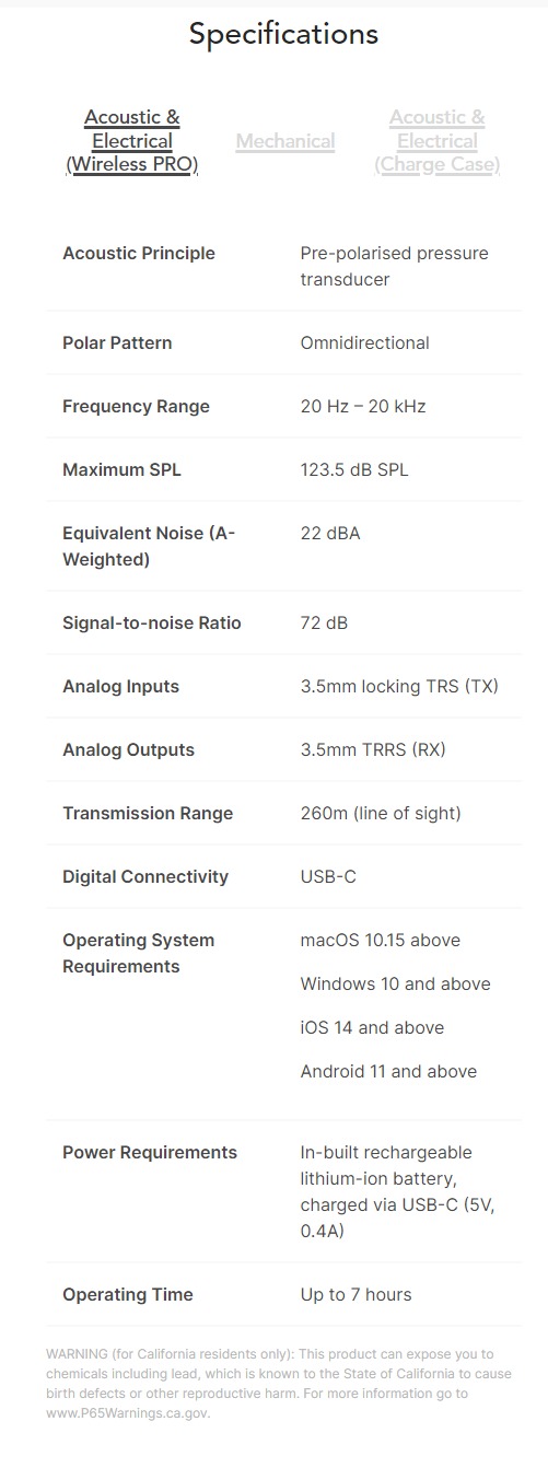 Rode Wireless PRO Dual-Channel Compact Microphone System | BPC Technology