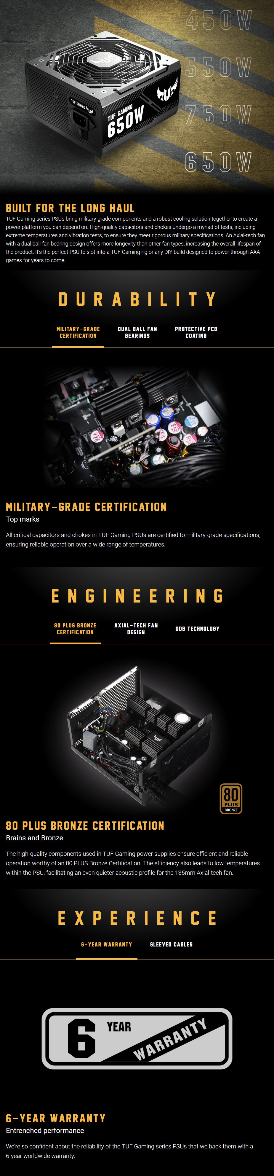 ASUS TUF Gaming 750W 80+ Bronze Power Supply | BPC Technology