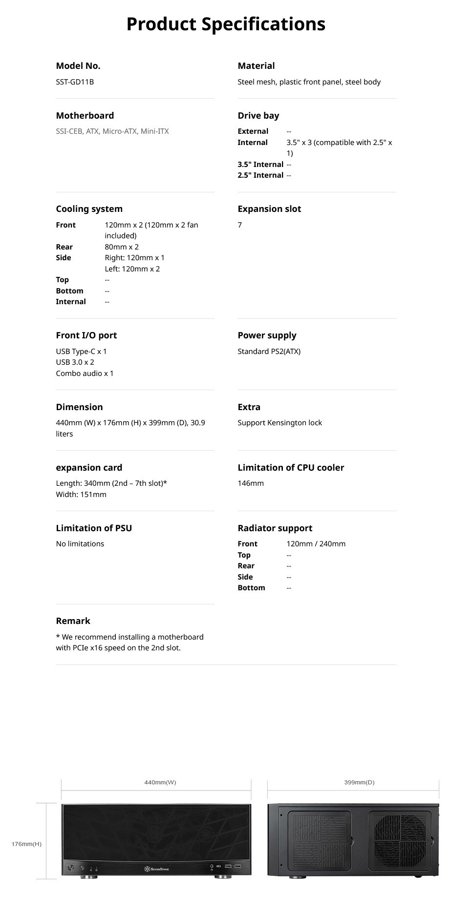 SilverStone Grandia GD11 Black HTPC Case | BPC Technology